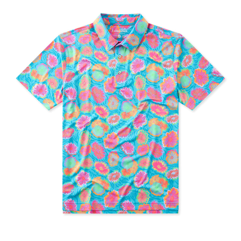 Chubbies The Hippie Dippy Performance Polo Shirt in Bright Blue ...