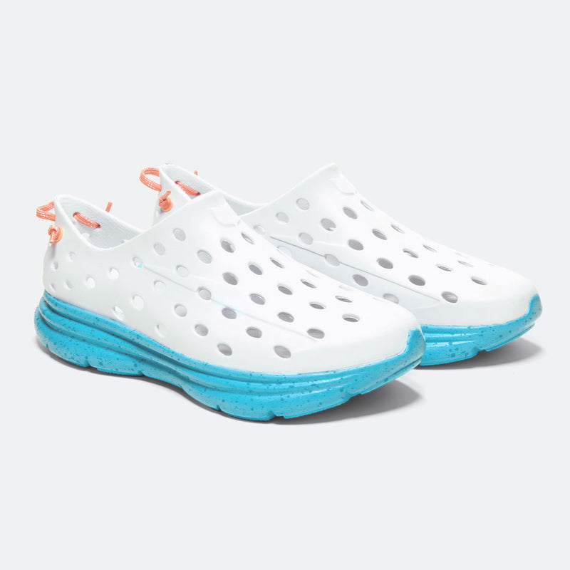Kane Revive Active Recovery Shoe in White/Pacific Speckle – Island Trends